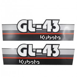 Kubota GL43 stickers, Tractor hood stickers